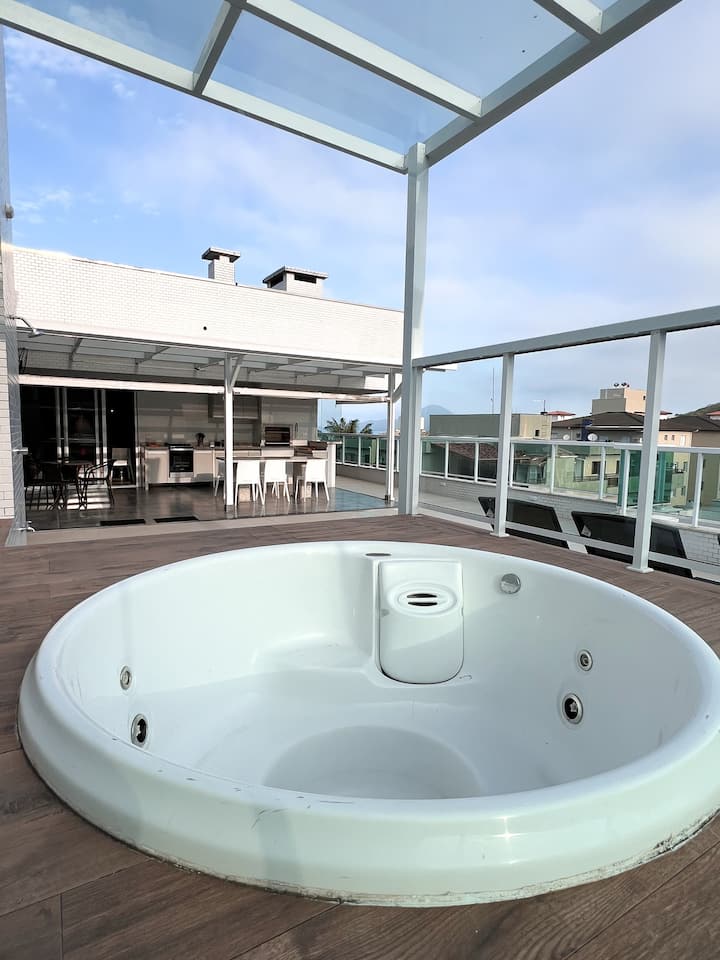 Cobertura Nova Com Spa Ed Santorini - Praia Grande - Ubatuba
