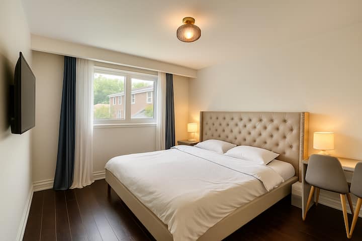 Cozy Corner- King Size Bed With Private Bathroom - Toronto