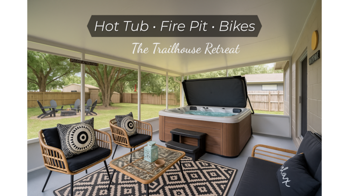 Hot Tub, Firepit & Bike Retreat Near The Riverwalk - Seminole State Forest, Eustis