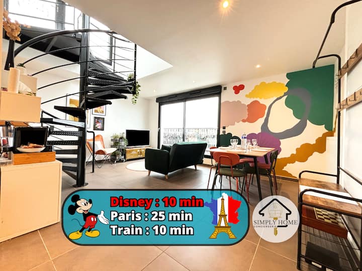 Le Rooftop Disney 10min- Gare 10min/ Paris 25min - Torcy