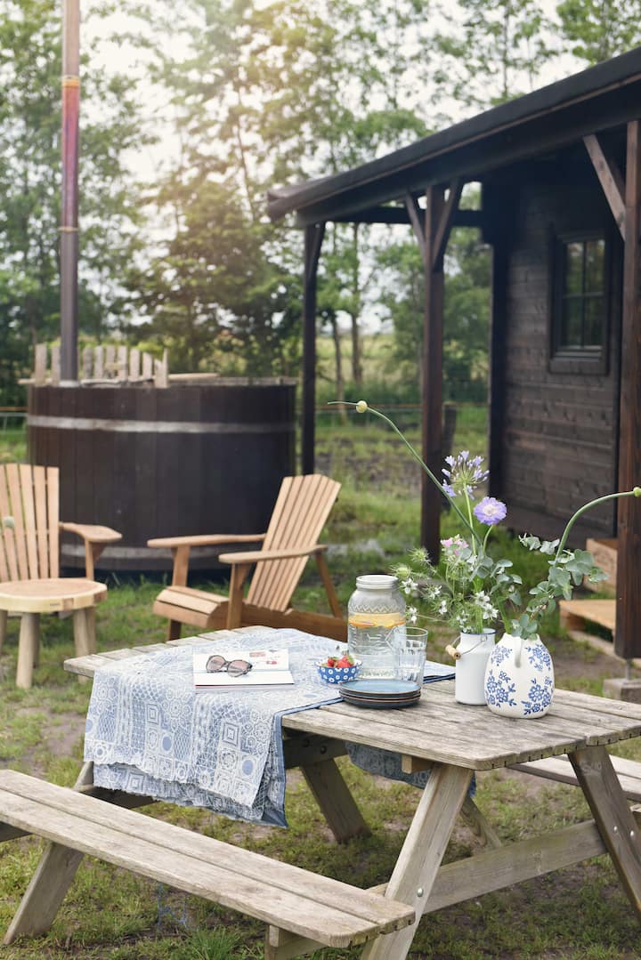 Houten Cabin 4 Incl. Hottub - Landhoeve - Hollanda