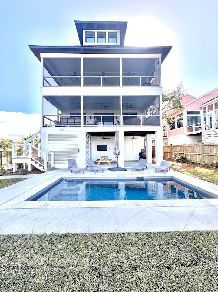 2024 Built Villa - Marshview 10min Downtown/folly - Folly Beach, SC