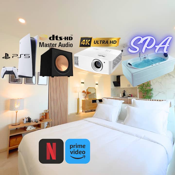 Ps5, Cinéma & Jacuzzi  - Skyline Luxe - Saint-Étienne