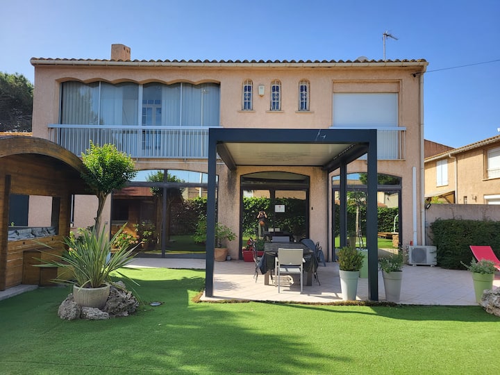 Villa Clim + Jardin + Spa - Valras-Plage