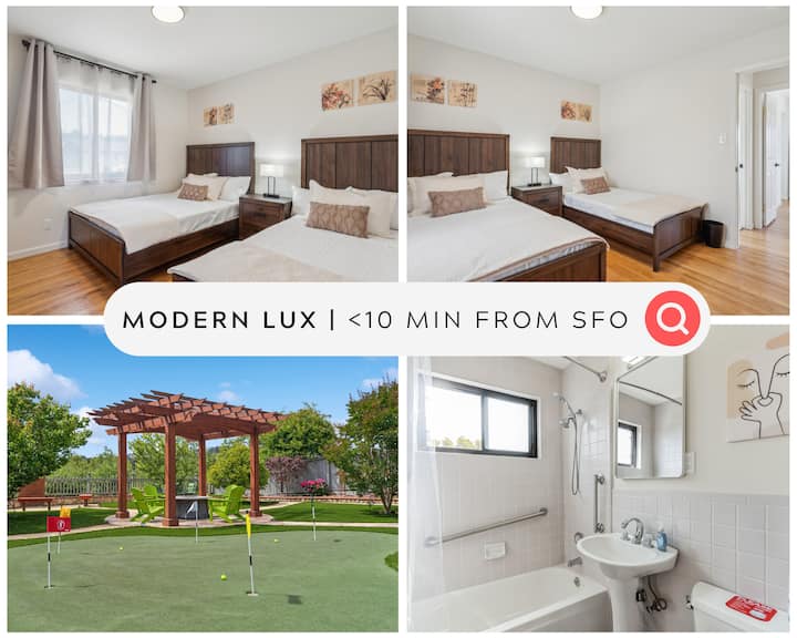Modern Lux | Clean & Private Room 2 | <10min Sfo - South San Francisco, CA