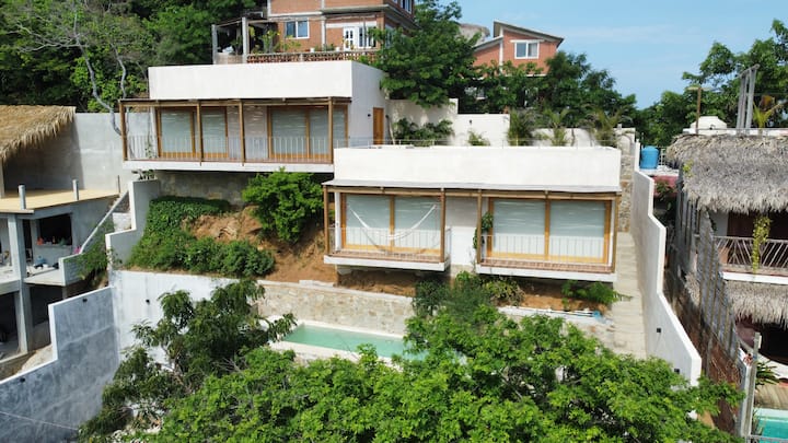 Oceanfront Hotel | Pool & Ac | Beach 3 Min Walk - Mazunte