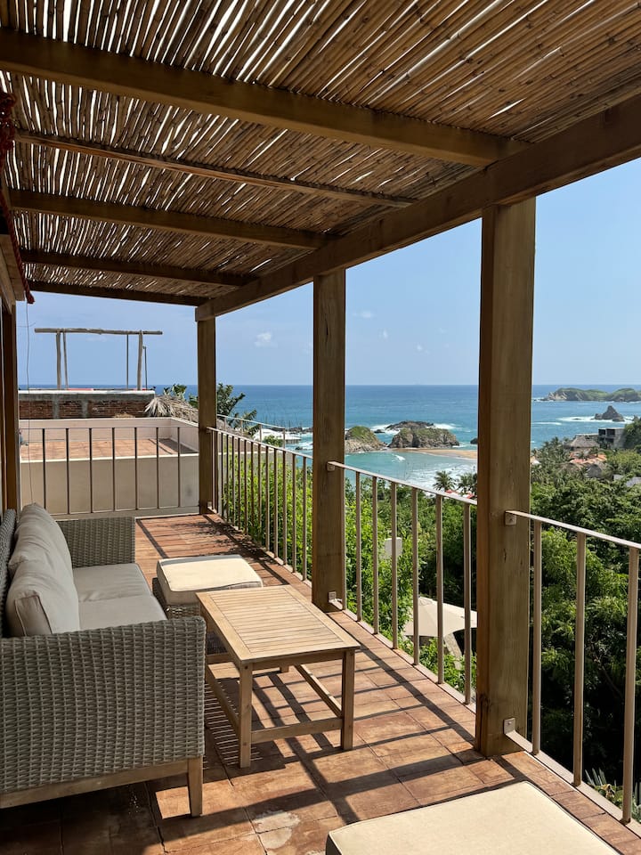 Oceanfront Oasis | Pool & Ac | Beach 3 Min Walk - Mazunte