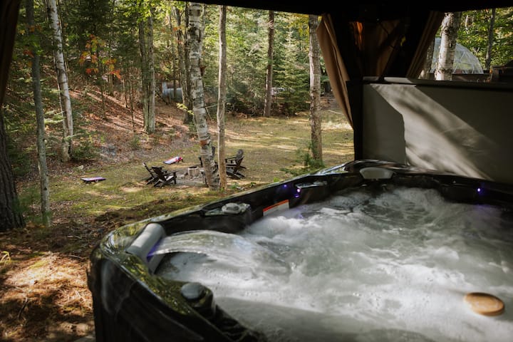 Space To Roam: Private Beach, Hot Tub & Geo-dome - Torch Lake, MI