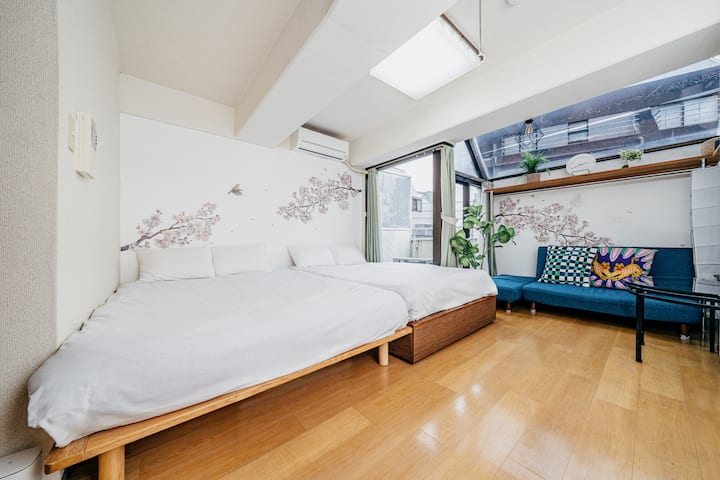 新宿4分渋谷17分浅草34分。駅徒歩10分。観光便利な静かで快適な宿泊施設 - Shinjuku