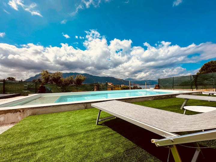 Casa Sole Avec Piscine Privée Face à La Mer - Alcamo