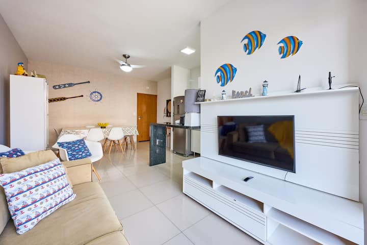 Apto Central. Roupas De Cama, Wi-fi, A/c E Piscina - Ubatuba