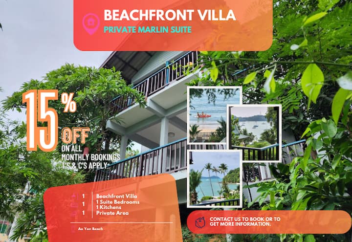 Phuket Beachfront Retreat - Seaview Marlin Suite - Phuket