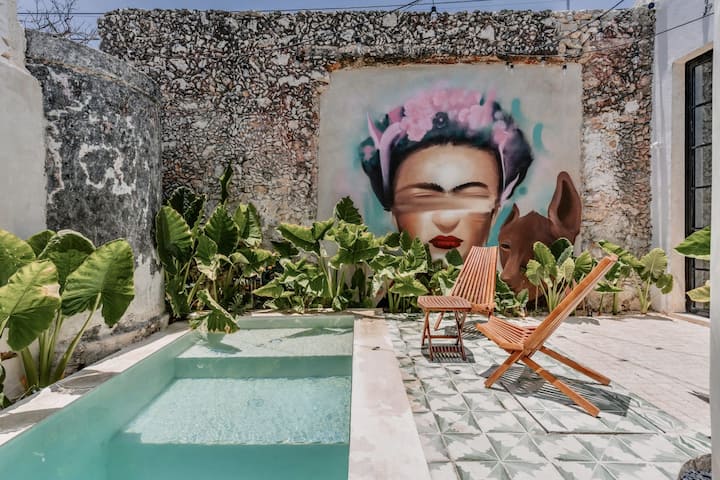 Casa Luz De Frida Con Alberca En El Centro - Mérida, México