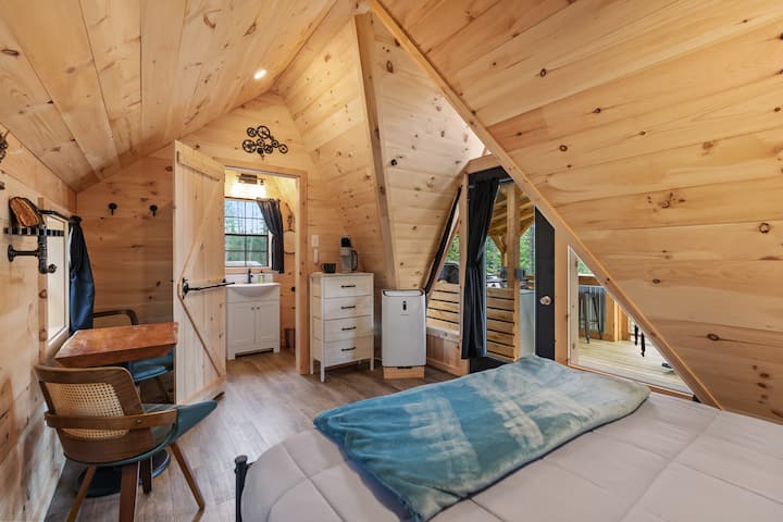 Glamping A-frame Cabin With Cold Plunge + Hot Tub - Range Pond State Park, Poland Spring