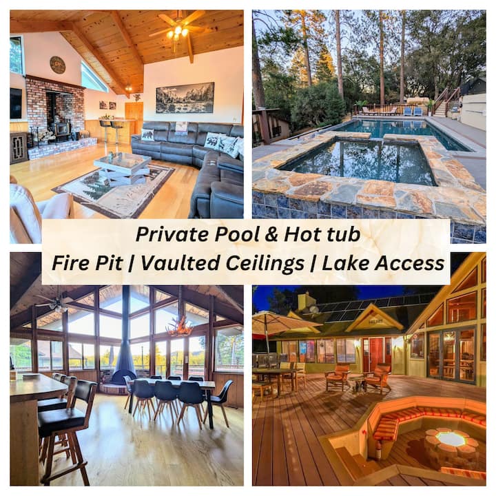 Private Pool | Hot Tub | Fire Pit @ Cozy Pines - Groveland, CA
