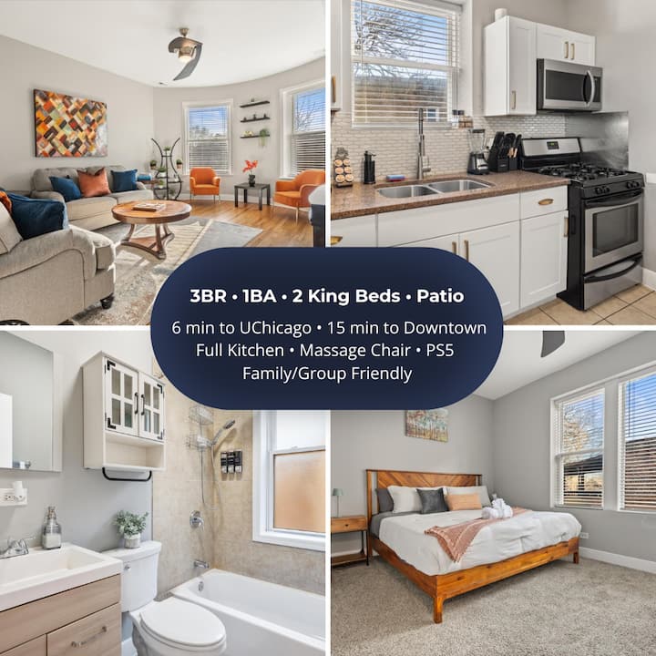 3br Condo | Uchicago | King Beds | Family Time - Chicago, IL