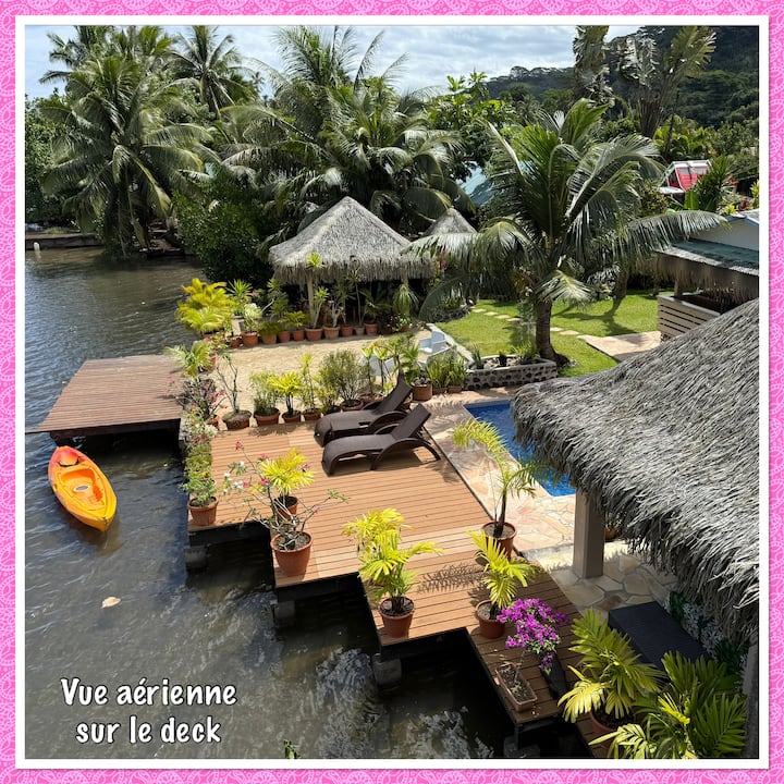 Fare Marina Mataiea. Bord De Mer-piscine-2 Ch Clim - French Polynesia