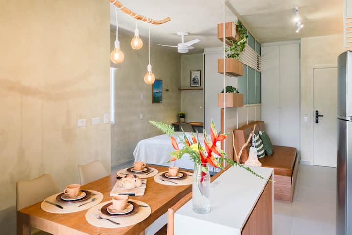 Studio/800m Da Praia/kit Praia/piscina/sauna - Ubatuba