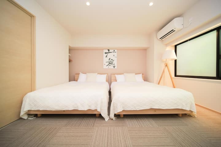 2 Queen Bed Room/ueno/asakusa/sensoji/4 Pax - Ueno