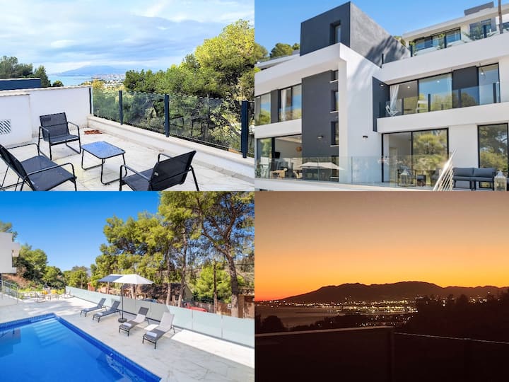Villa Pinares De San Antón Sea,city&mountain Views - Malaga