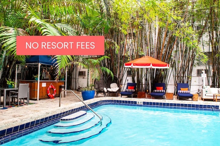 Fun South Beach Location, 2 Beds, Pool, 2 Bars - Miami Beach, FL