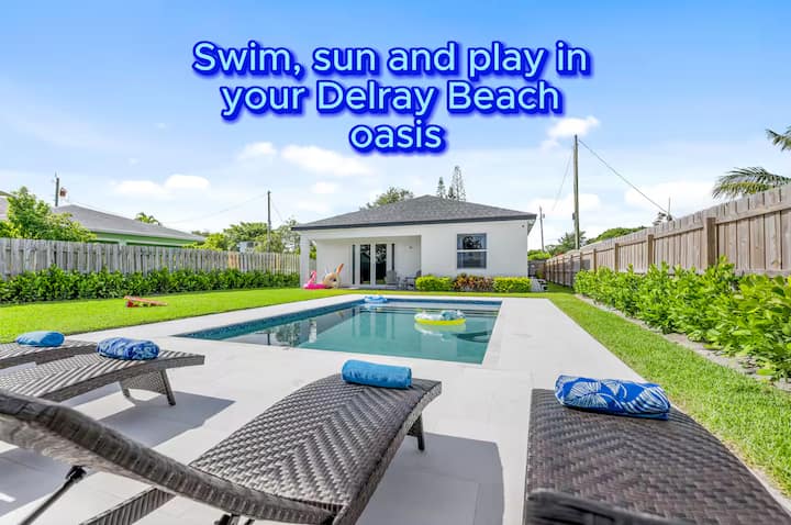 Comfy Retreat W/ Heated Salt Pool, Yard & Parking! - Delray Beach
