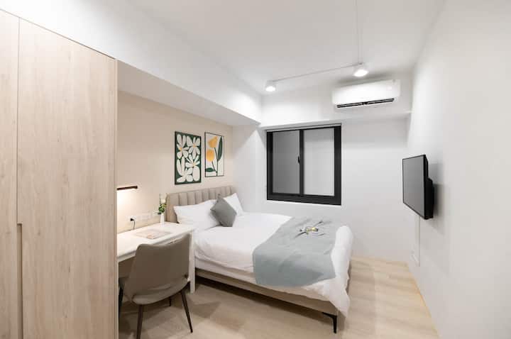 New Cozy Studio|mrt 3min|300mb Wifi|elevator|sj05 - Taipei
