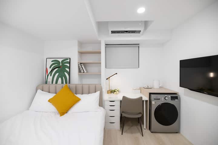 *New*mrt 3Min|studio W Elevator &300 Mb Wifi|sj01. - Taipei