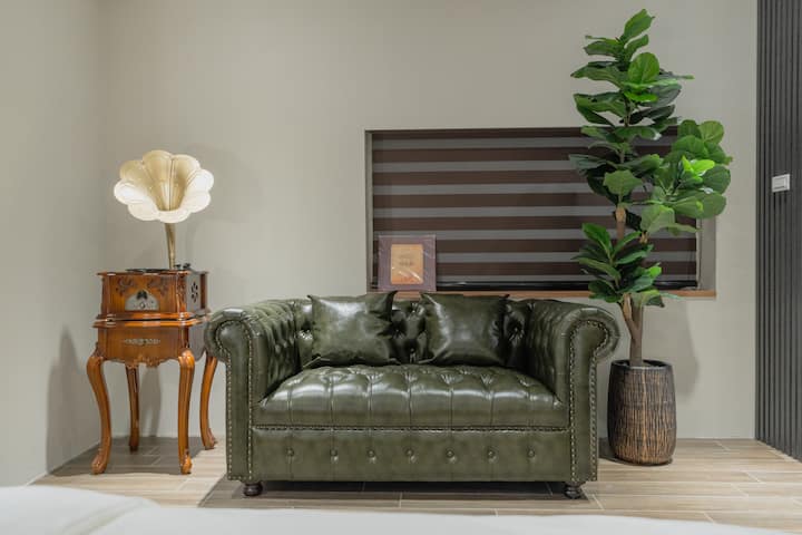 綠文文旅-沉穩英倫四人房401 - 완리 구