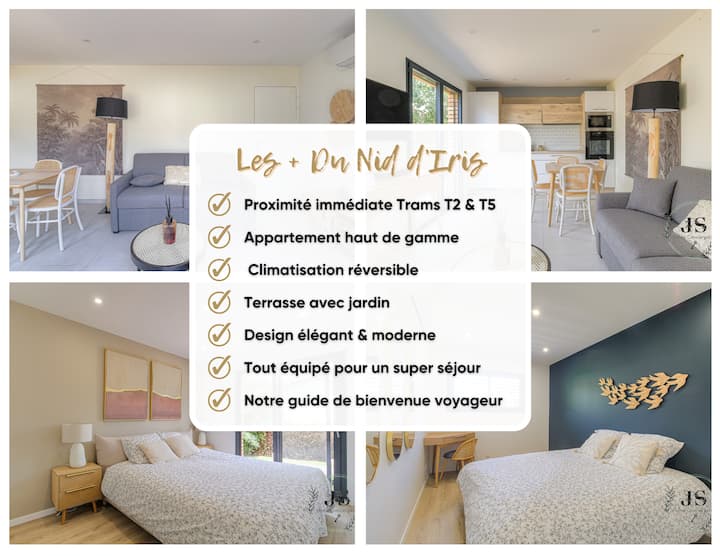 "Le Nid D'iris" - T3 Climatisé - Jardin - Lyon