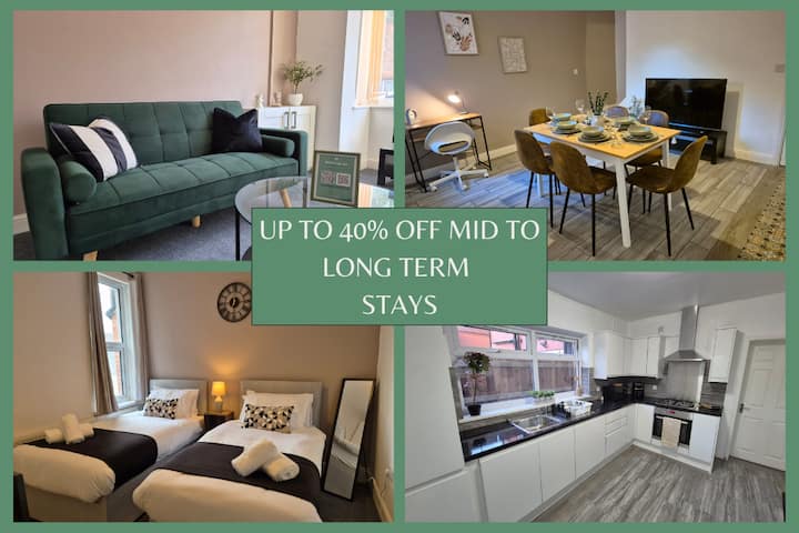 40% Off Extended Stays! Spacious 4br, 3bath Home - Wolverhampton