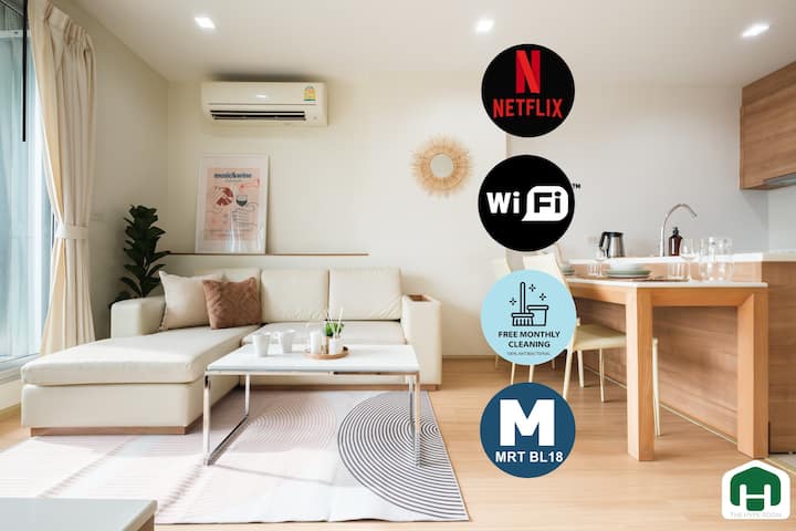 1-bd /High Floor /Rooftop Pool @Huai Khwang Mrt - Bangkok