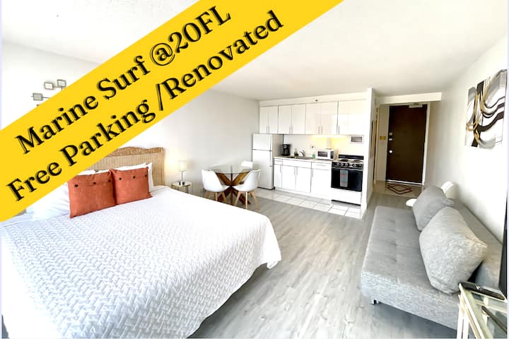 Marine Surf @20fl Free Parking Renovated /Cal King - Honolulu