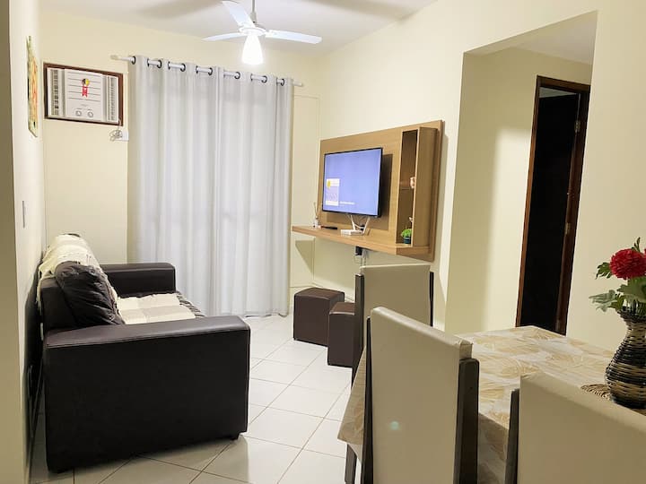 Aconchegante Apto C/ar Cond. E Garagem Coberta - Caraguatatuba