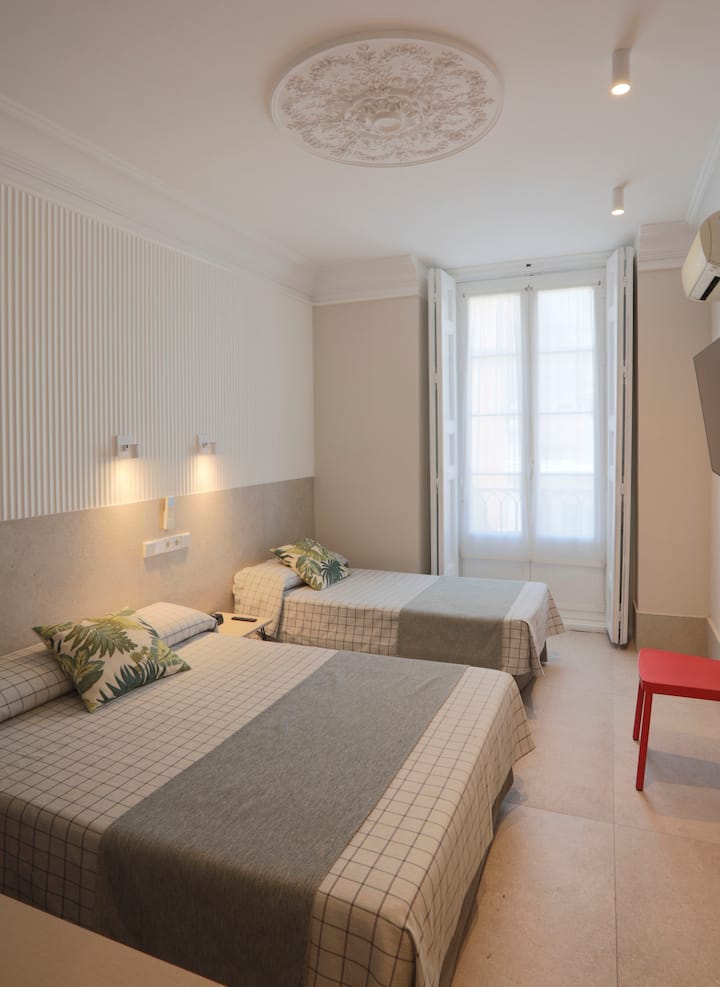 Hab Privada 2 Camas Individuales - Madrid