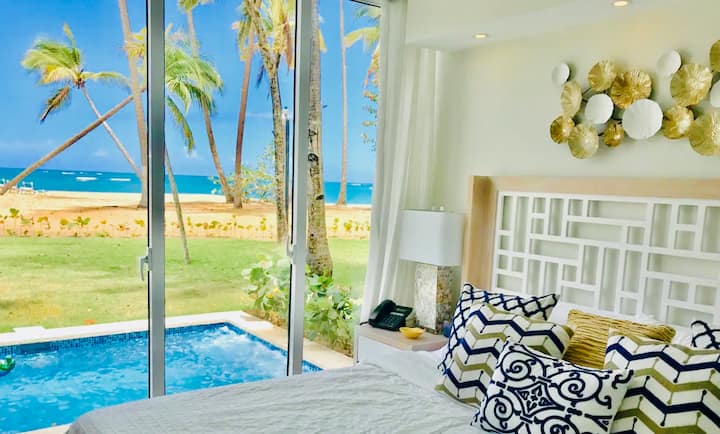 Lovely 5br Beachfront Double Condo - Private Pool - Puerto Plata