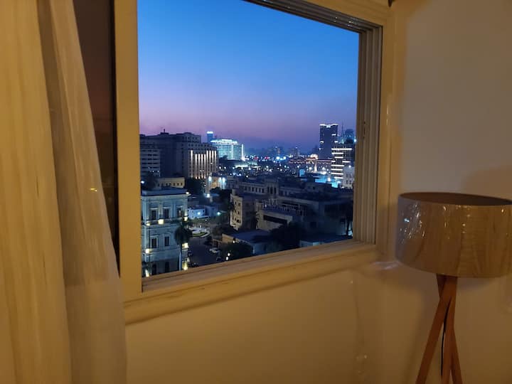 Modern Design Studio With Charming City View - Cairo