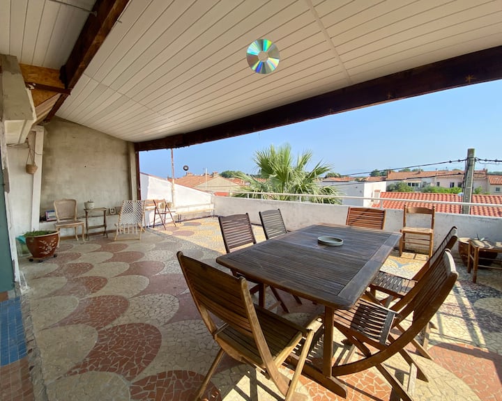 La Villa Au Palmier - 10ch, 2sdb, Toit Terrasse - Perpignan