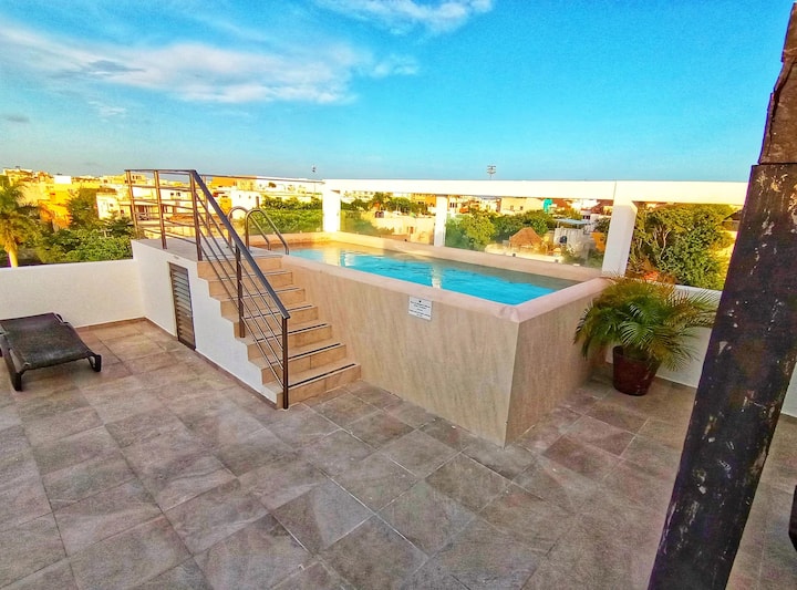 Piscina En La Cima. Lujoso Apartamento En Pdc - Playa del Carmen