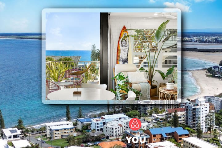 Ocean Views • 2 Min Walk To Kings Beach • Stylish - サンシャイン・コースト