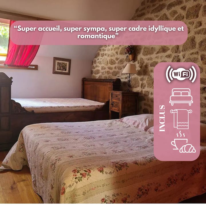 Chambre Familiale Bruant Des Roseaux (4 Personnes) - Guéret