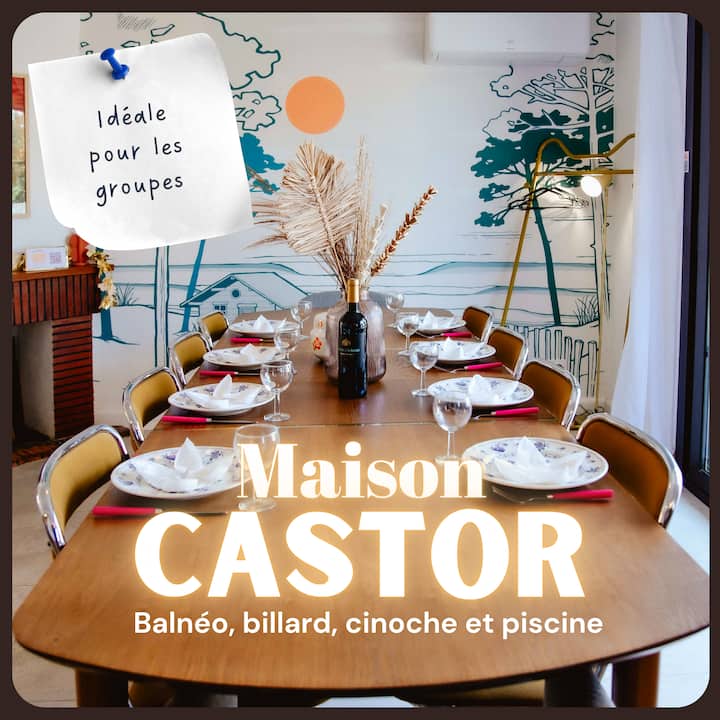 *La Maison Castor* Piscine Et Billard - Mimizan