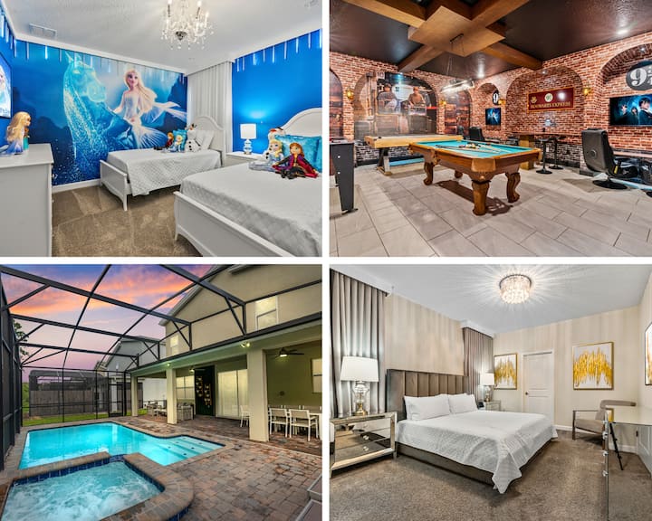 Luxury 9 Bdrms/5 Baths - Sleeps 23 At Storey Lake - Kissimmee