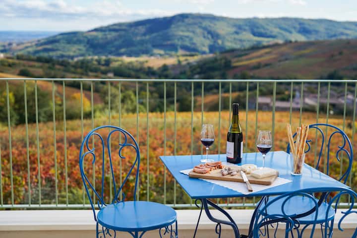 Le Petit Paradis, Maison Avec Superbe Vue - Beaujolais