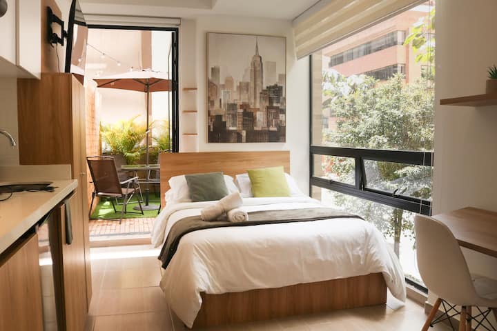 Np° 203 - Oasis Urbano Con Terraza, Parque 93 - Bogota