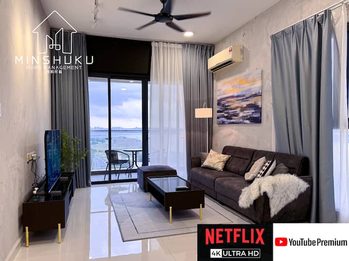0%tax Modern Sea & Cityview /Netflix 2carpark@11px - Johor Bahru