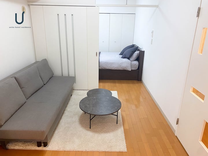 #501/37.2㎡/フルキッチン完備/駅チカ/札幌駅アクセス良/unito Residence - Sapporo