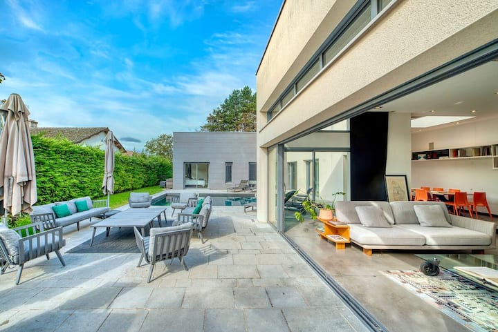 Maison D'architecte Climatisé Avec Piscine - Villefranche-sur-Saône