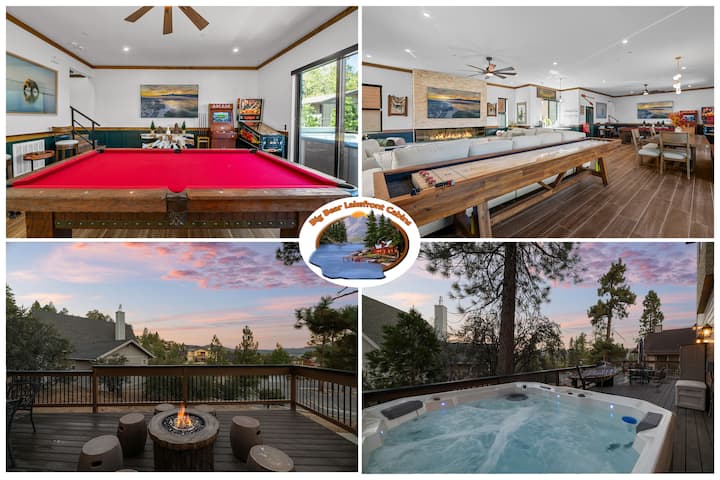 Luxury! 5star Hot Tub, Game Room, Ac, Fire Pit Lvm - Big Bear Lake, CA