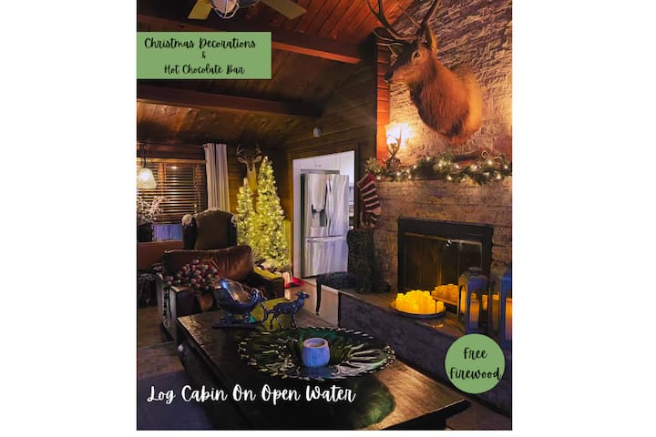 Log Cabin On Open Water *Hot Tub* - Tool, TX